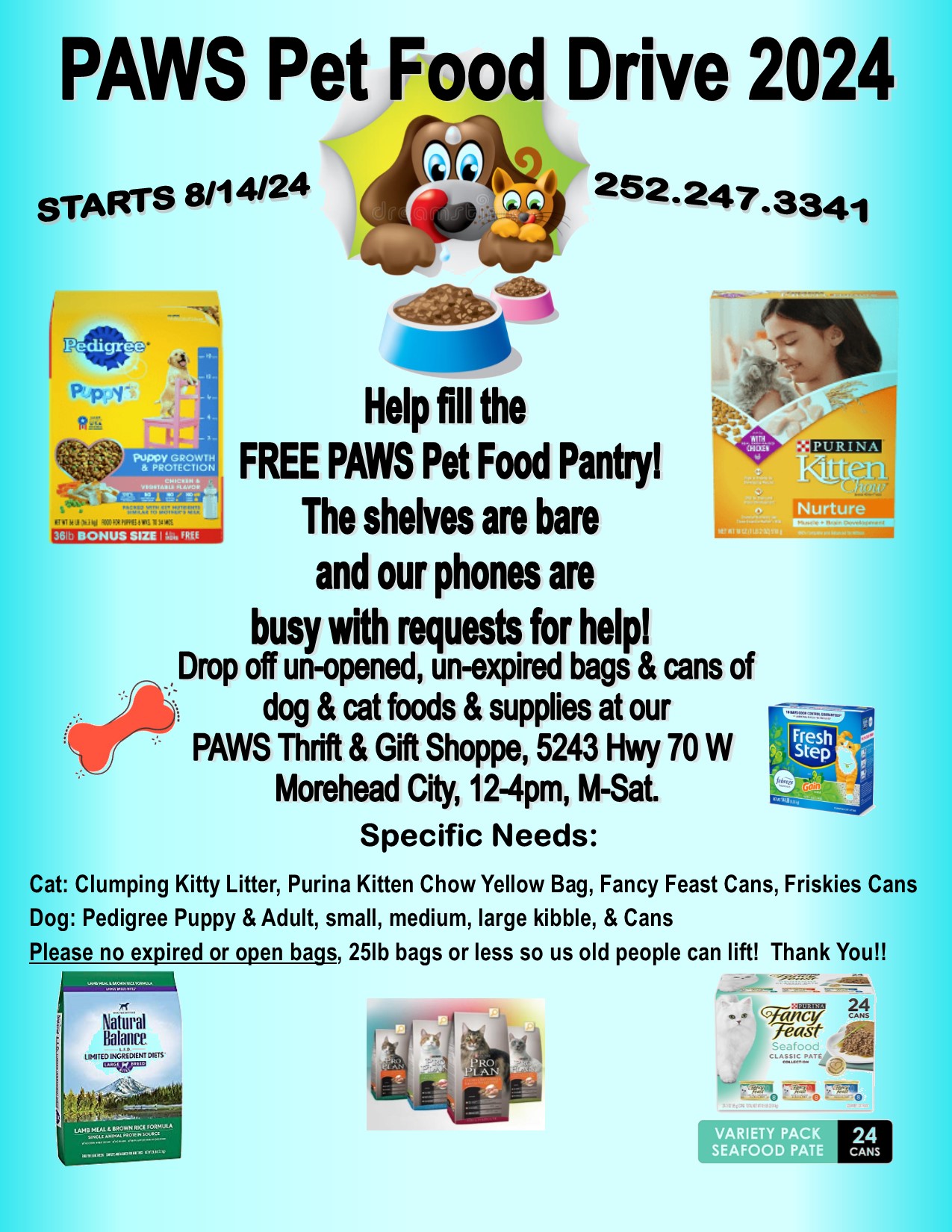PAWS FREE Pet Food Pantry Drive (Collection) « PAWS